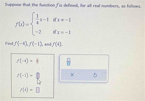 solved suppose that the function f is defined for all real numbers