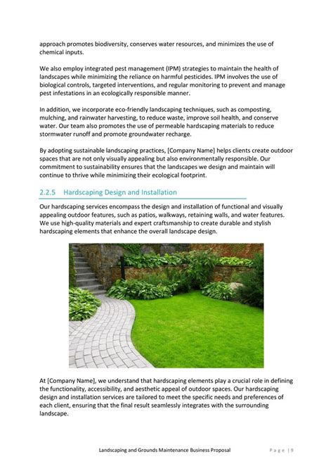 Landscaping And Grounds Maintenance Proposal Template Rfply