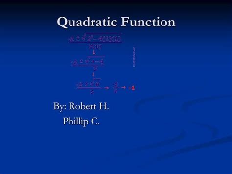 Quadratic Equations1 Ppt