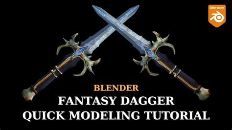 blender free fantasy dagger modeling tutorial blender 3 6 youtube