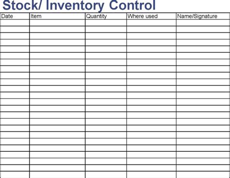 Stock List Template Excel Content Calendar Template