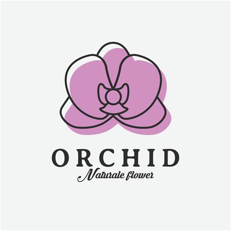 Orchid Flower Logo Icon Simple Design Orchid Image Line Art 30768777