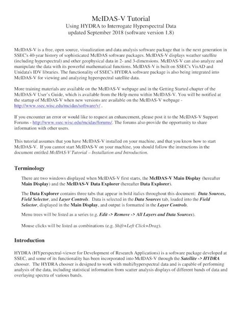 Pdf Using Hydra To Interrogate Hyperspectral Data Updated