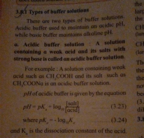 3 91 Types Of Buffer Solutions There Are Two Types Of Bufler Solutions A