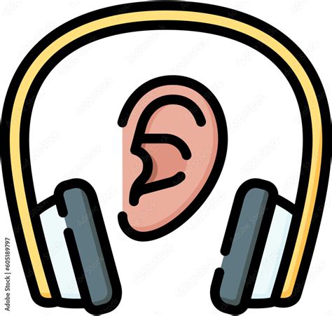 Hearing Test Icon Hearing Test Vector Illustration Isolated On