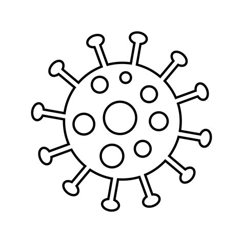 Virus Vector Design With Lines Suitable For Coloring 15534072 Vector