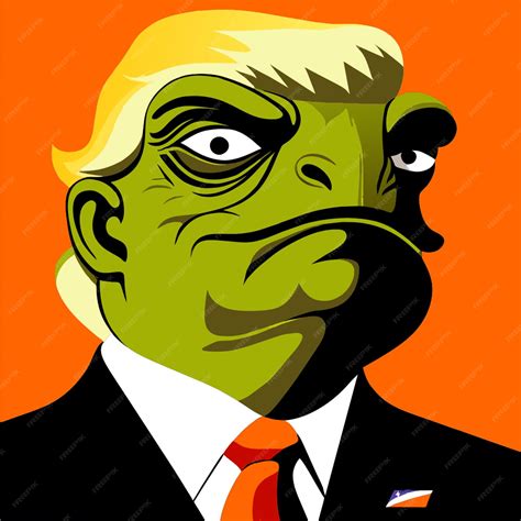 Donald Trump Horned Toad Vector Illustration Premium Ai Generated Vector
