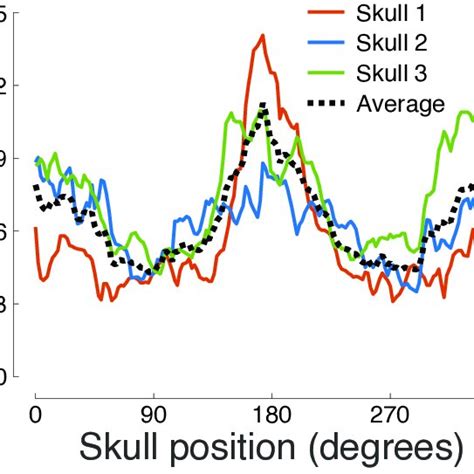 Skull Thickness Across Angular Position Mean Thickness Of Each Segment Download Scientific