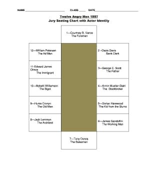Online Seating Chart Forms And Templates Fillable And Printable Samples
