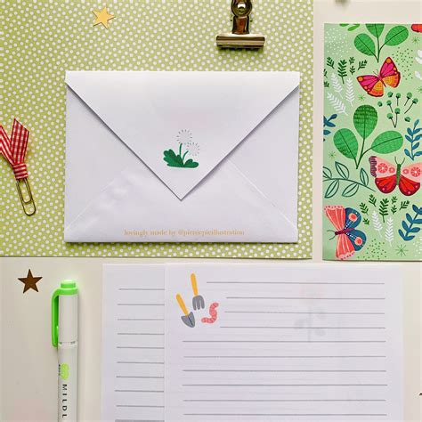 Printable Penpal Kit 1 Envelope 2 Papers Digital Download For Letter