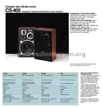 Speaker System CS Speaker P Pioneer Corporation Radiomuseum Org