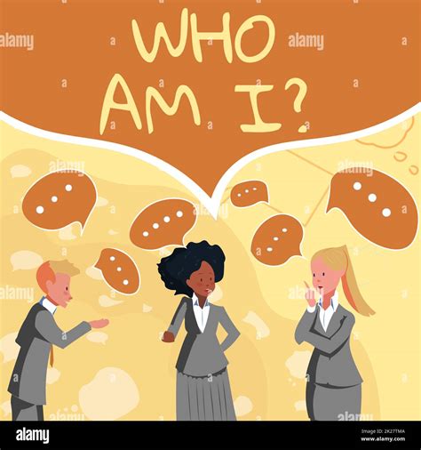 Conceptual Caption Who Am I Question Business Concept Asking About Self Identity Or Personal