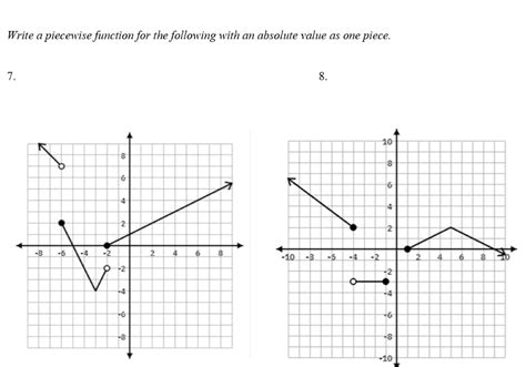 Solved Write A Piecewise Function For The Following With An