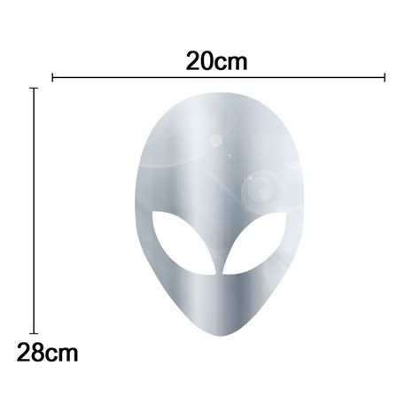 Alien Wall Mirror With Led Light Wall Decor Ufo Sp Vicedeal