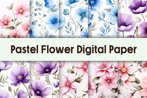 Pastel Flower Digital Paper Background Graphic By Pamilah · Creative
