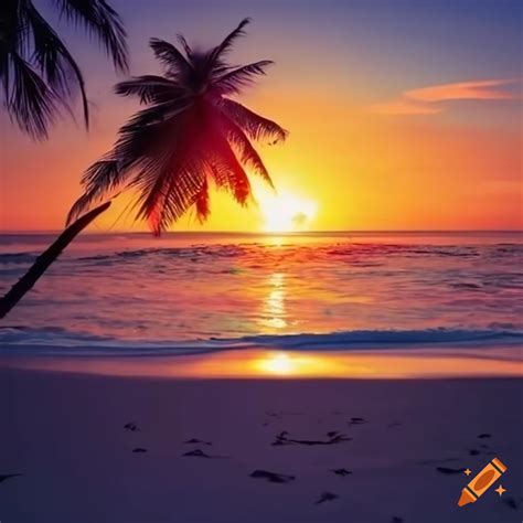 Tropical Beach Sunset Pictures