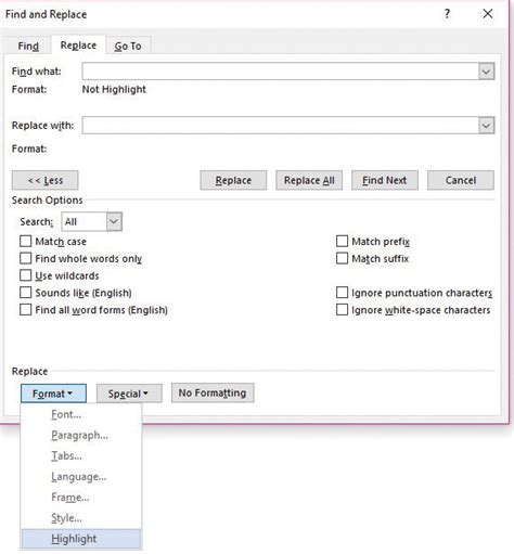 Advanced Find And Replace Formatting In Word Ameladel