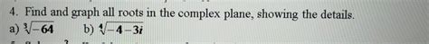 Solved Find And Graph All Roots In The Complex Plane Chegg