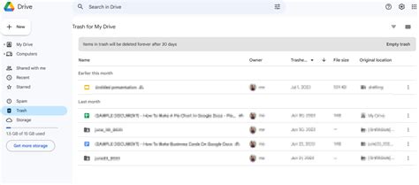 How To Find Trash In Google Docs Sheets For Marketers
