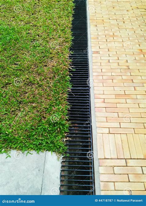 Brick And Grass Pattern Background Stock Image Image Of Black Sewer 44718787