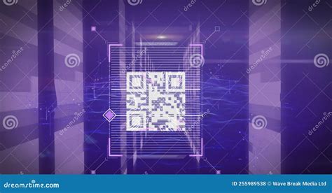 Animation Of Qr Code Over Shapes Stock Footage Video Of Community Technology 255989538