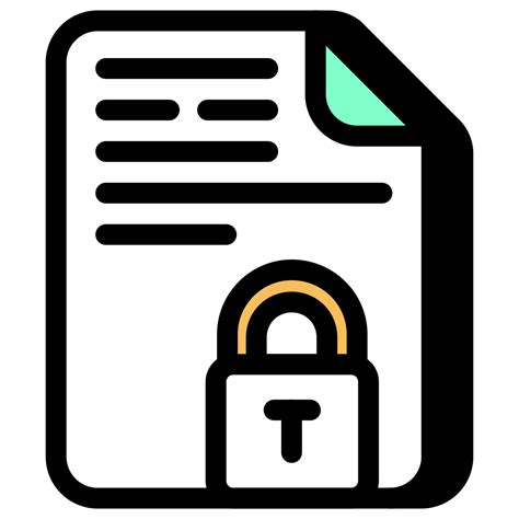 Document Protection Lock File Security Paper System Icon