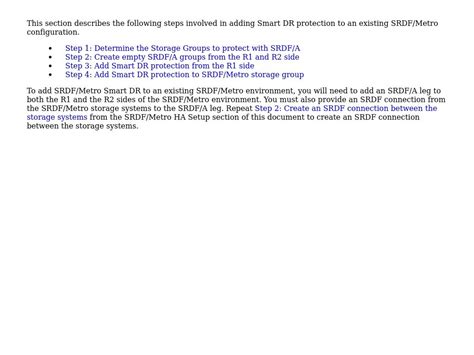Adding Srdf Metro Smart Dr Protection To An Existing Srdf Metro