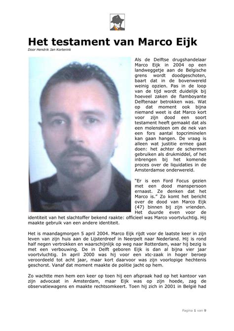 Het Testament Van Marco Eijk