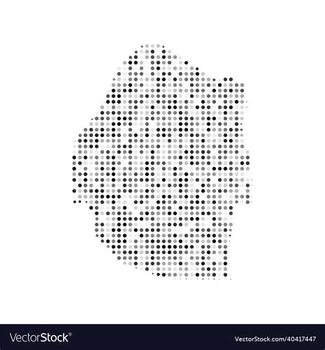 Abstract Dotted Black And White Halftone Effect Vector Image