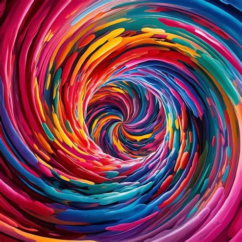 A Colorful Spiral Pattern Is Shown With Many Colors Premium Ai Generated Image