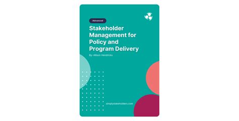 Stakeholder Management In Policy Making Ebook
