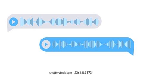 Voice Message Bubble Audio Chat Ui Stock Vector Royalty Free Shutterstock