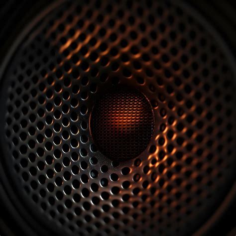 Premium Photo Close Up Of A Speaker Shallow Depth Of Field Selective Focus