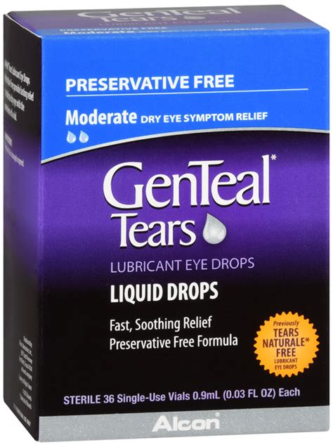 Genteal Tears Lubricant Eye Drops Pf 36ct