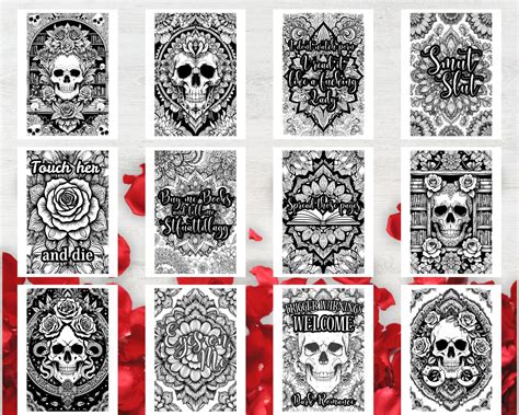 Free Dark Romance Coloring Pages 2025