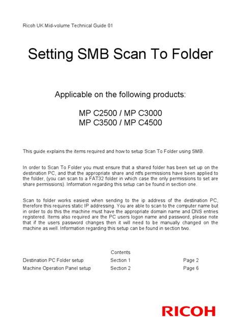Smb Scanning Setting Up Smb Scan Folder DocShare Tips