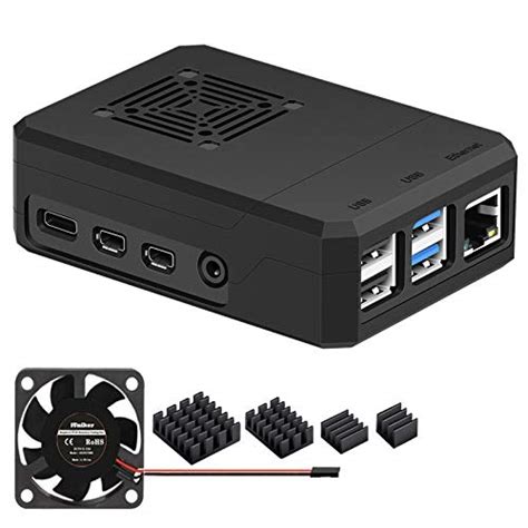 Raspberry Pi 4 Case Iuniker Raspberry Pi 4 Fan Case With Cooling Fan Raspberry Pi 4 Heatsink