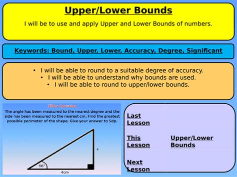 Upper And Lower Bounds Lesson Teaching Resources