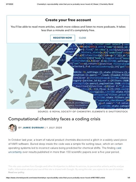 Chemistrys Reproducibility Crisis Pdf Source Code Software