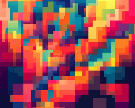 Colorful Pixelated Abstract Background Pixelated Pixelated Pattern Stock Illustration