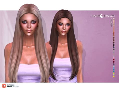 Stereo Hair Nightcrawler Sims Hair Sims 4 Black Hair Sims Mods