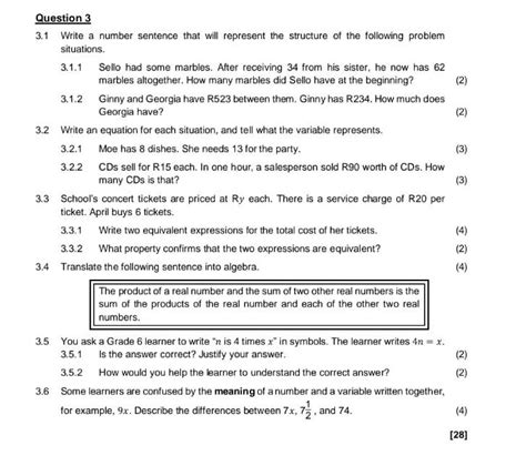 Solved Question 3 3 1 Write A Number Sentence That Will Chegg Com