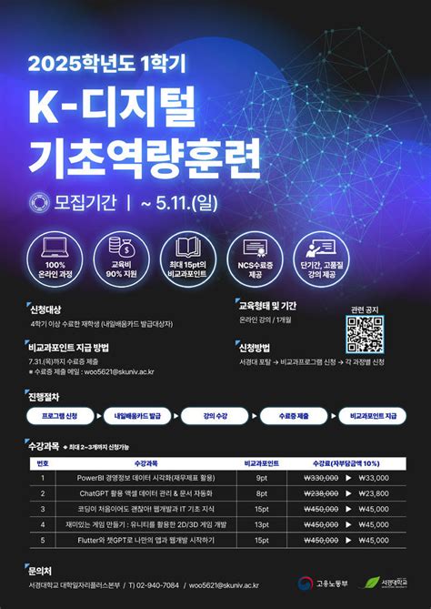 서경대 K 디지털 기초역량훈련 프로그램 개설