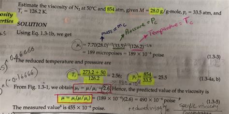 Solved Estimate The Viscosity Of N At C And Atm Chegg