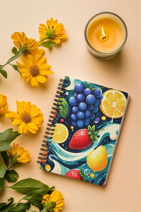 Colorful Fruits Journal Fruit Salad Notebook Vibrant Summer Fruits