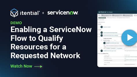 Enabling A ServiceNow Flow To Qualify Resources For A Requested Network Demo