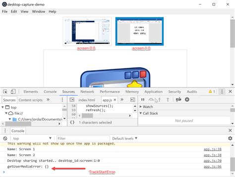 Desktopcapturer Getusermedia Trackstarterror Windows 10 External Monitor · Issue 12985