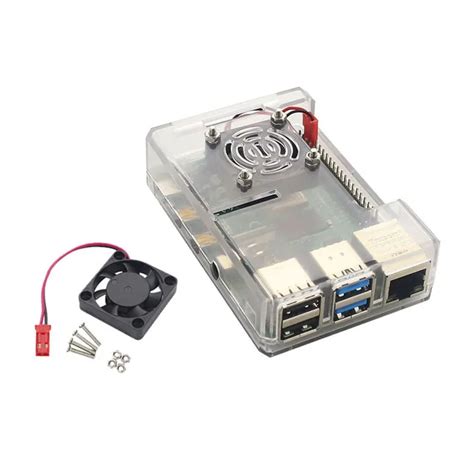 Plastic Raspberry Pi 4b Case With Fan Raspberry Pi Case And Accessaries