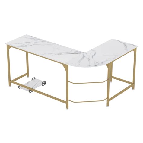 Rory L Shaped Metal Base Computer Desk Foter