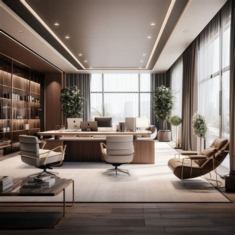 This Office Is A Testament To Modern Luxury Where Every Piece Of Furniture Speaks To The Ceos